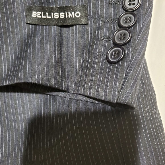 Bellissimo | Suits & Blazers | Bellissimo Mens Navy Pinstripe Suit ...